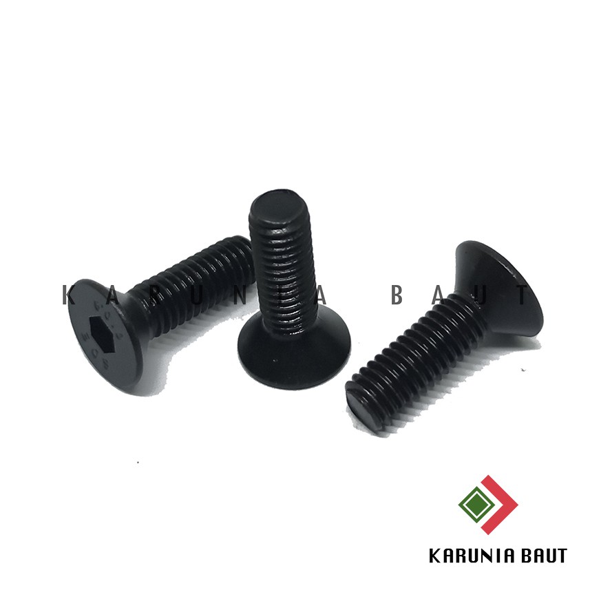 Jual BAUT JFL VERSENG M10 BAJA HITAM DIAMETER DRAT 10 MM PITCH DRAT 1.5 ...