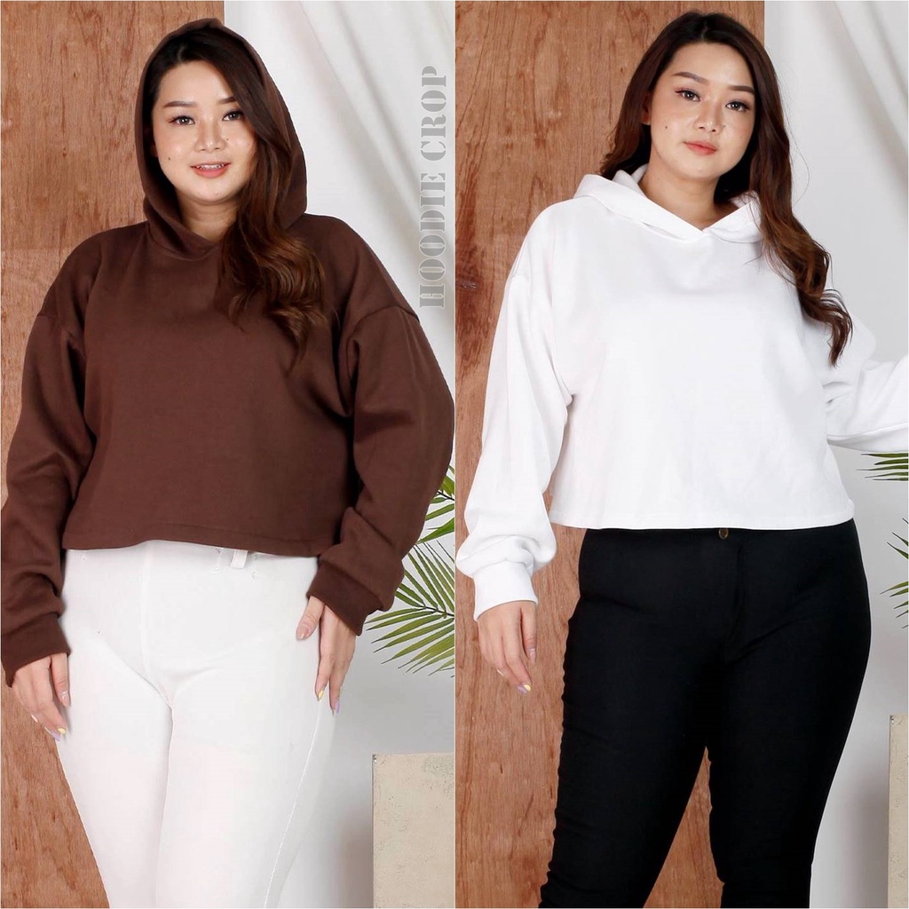 Jual Hanbai - Hoodie Crop Big size | Shopee Indonesia
