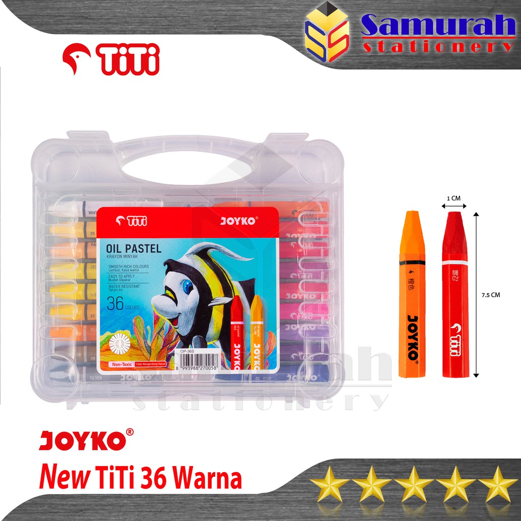 Jual Krayon New TiTi Joyko 36 Warna / Krayon Minyak isi 36 W / Crayon ...