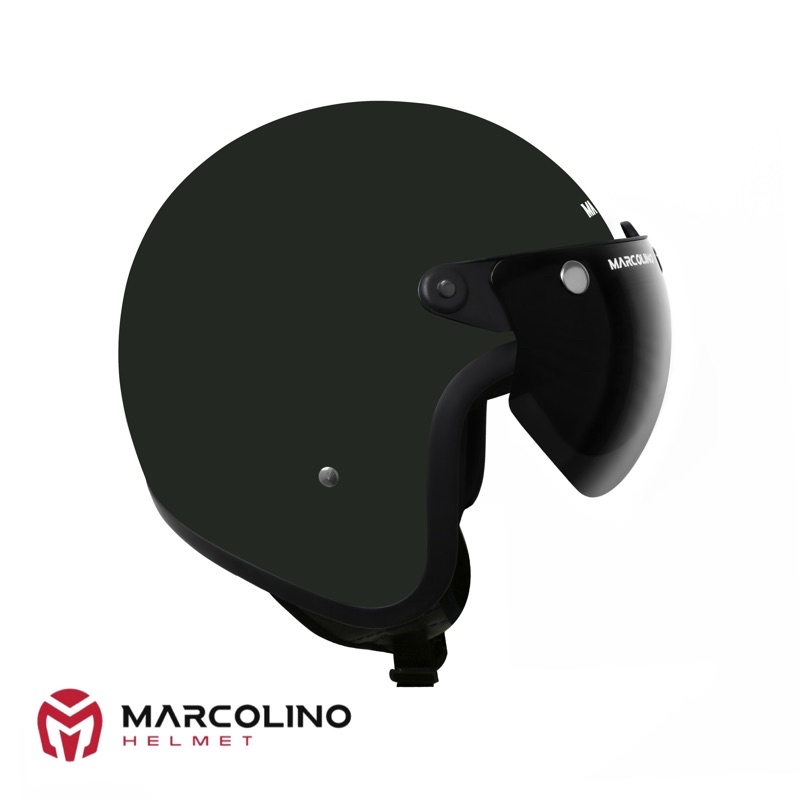 Jual Helm Bogo Retro Marcolino Navy Green SNI Half Bubble | Shopee ...
