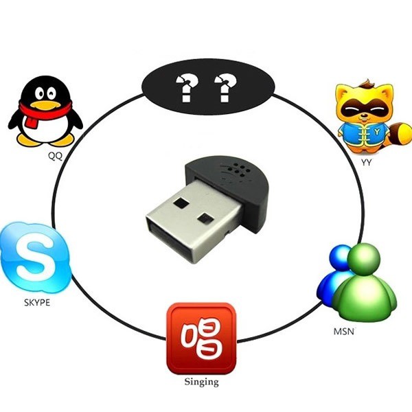 Jual Super Mini USB Mikrofon u/ PC & Laptop (Chatting, VOIP, Karaoke ...
