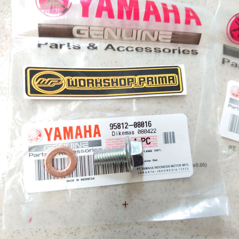 Jual baut 12 ring tembaga kuningan tab tap pembuangan oli gear gardan ...