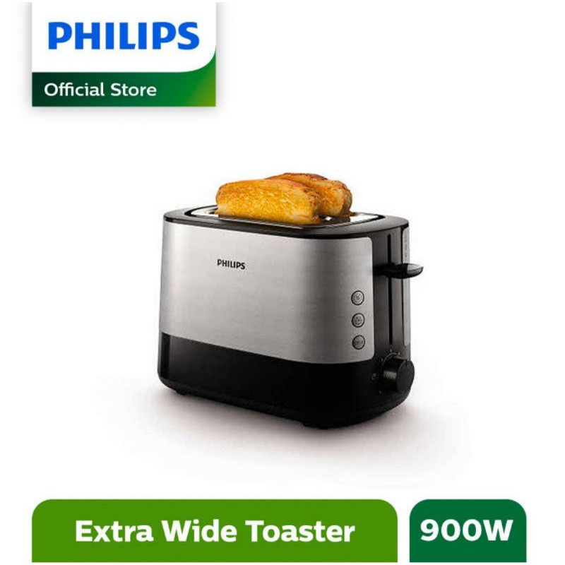 Jual Philips Pop Up Toaster Extra Wide 2 Slot HD2637/60 HD2637 HD 2637 ...