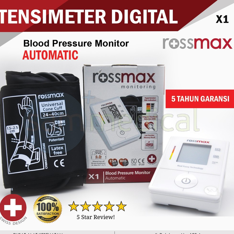 Jual ROSSMAX X1 Tensimeter Digital Tekanan Darah GARANSI | Shopee Indonesia