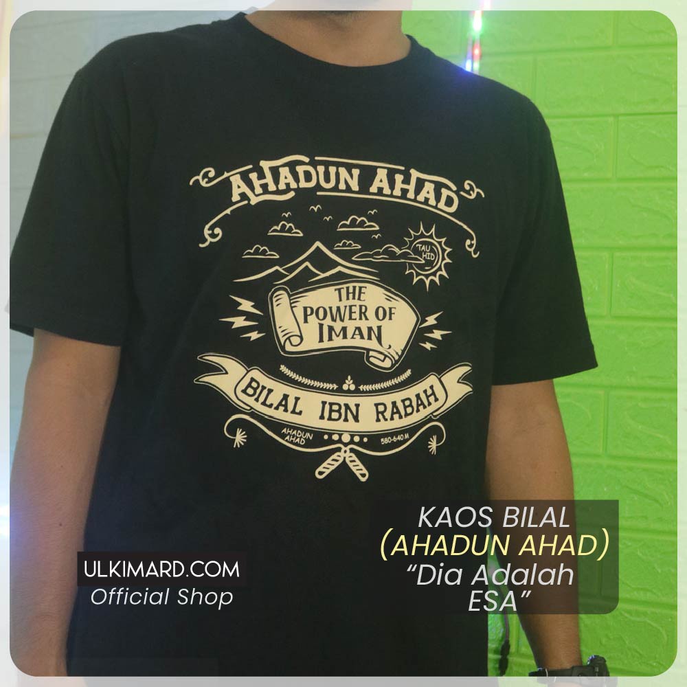Jual Kaos Dakwah Muslim Bilal Bin Rabah (Ahadun Ahad) | Shopee Indonesia