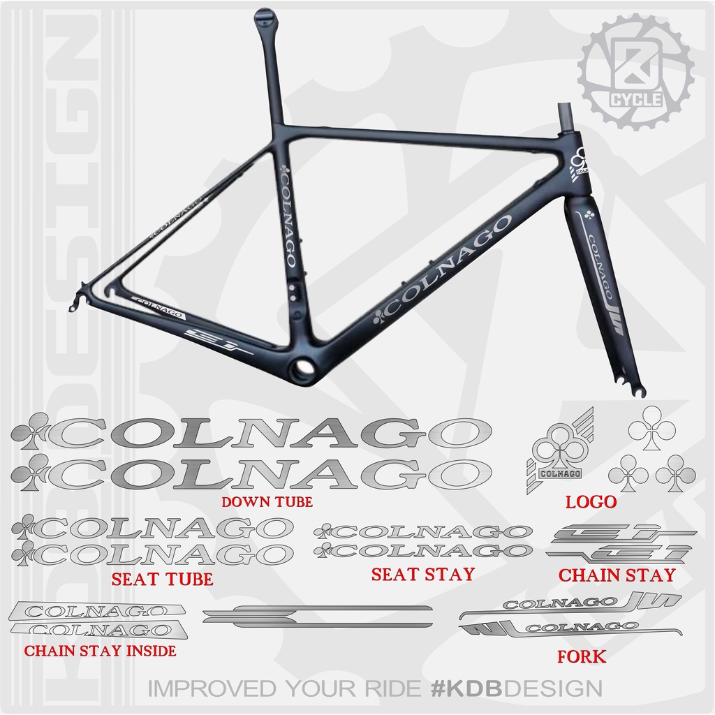 Jual Decal Frame COLNAGO custom Roadbike Klaten Decal Bike Stiker ...