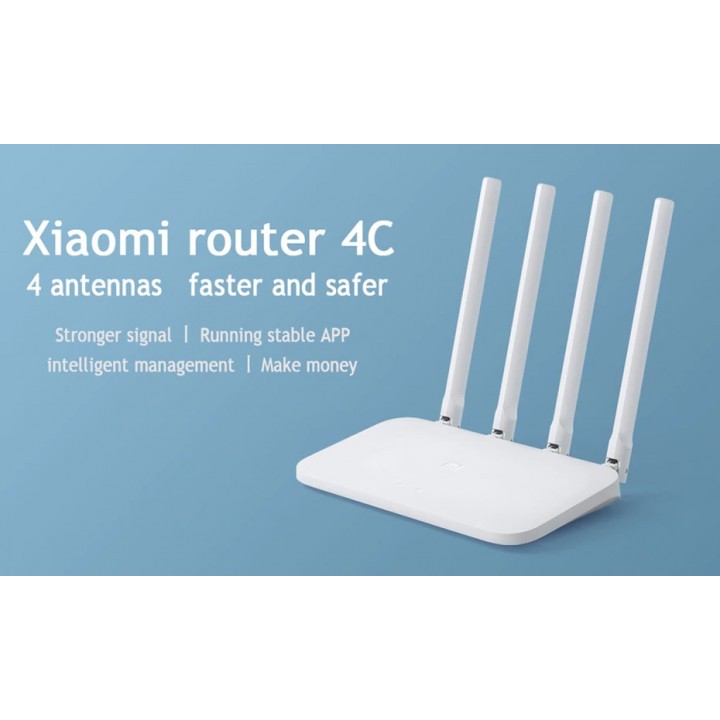 Jual Original XIAOMI Mi WiFi Router 4C Smart Router 2.4GHz 64MB 4 Antennas | Shopee Indonesia