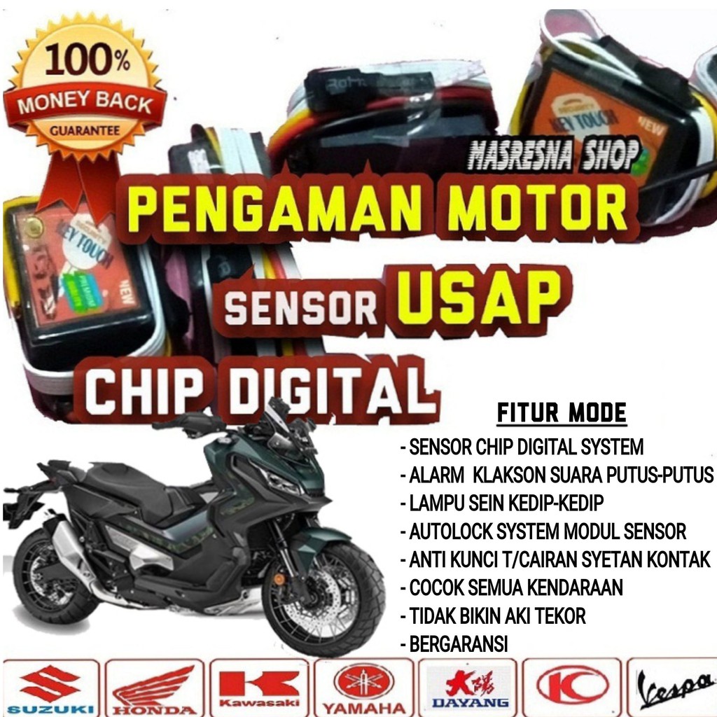 Jual Pengaman Motor Sensor Sentuh Atou Usap Chip Digital System Full ...