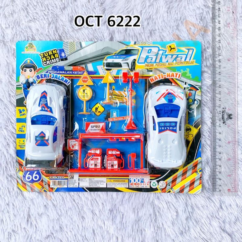 Jual MAINAN OCT 6222 PATWAL POLISI PATROLI DAN PENGAWALAN ISI 2 PCS ...