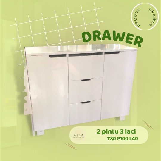 Jual DRAWER 2 PINTU 3 LACI | Shopee Indonesia