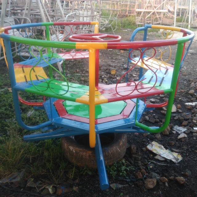 Jual Mainan glaas putar dengan bangku ukran kapasitas 8 orang anak ...
