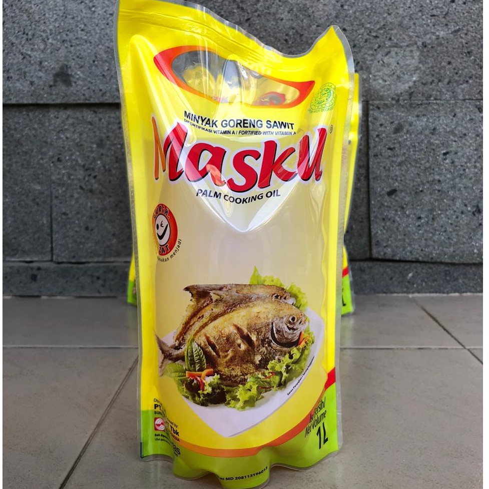Jual MASKU Minyak Goreng 1L Pouch Kemasan Refill 1 Liter FILMA/KUNCIMAS ...