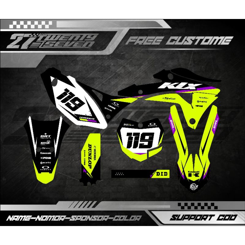 Jual DECAL STICKER KLX GORDON FULL BODY DECAL GORDON DECAL STIKER KLX ...