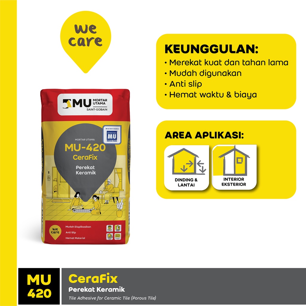 Jual Mortar Utama MU-420 CeraFix Perekat Keramik - Porous Tile 25Kg ...