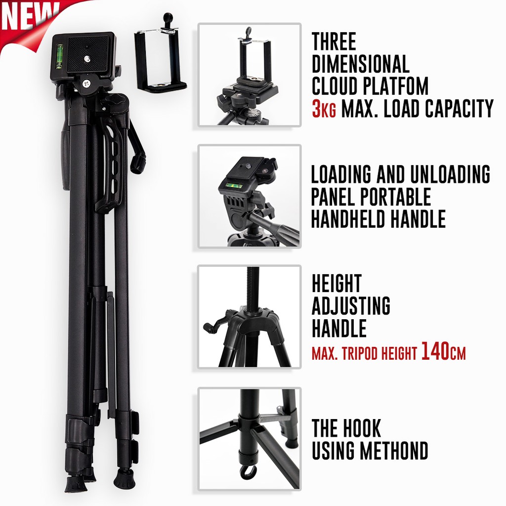 Jual TRIPOD 3366 + HOLDER U PROFESSIONAL TRIPOD BEST SELLER TRIPOD PLUS ...