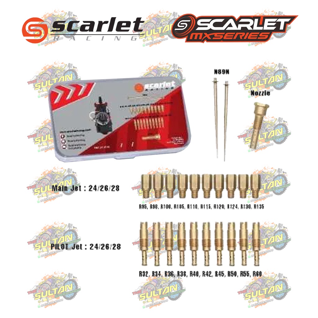 Jual PILOT JET PJ MAIN JET MJ SET CARBURATOR KARBURATOR PWK 24 26 28 30 32 34 SCARLET RACING ...