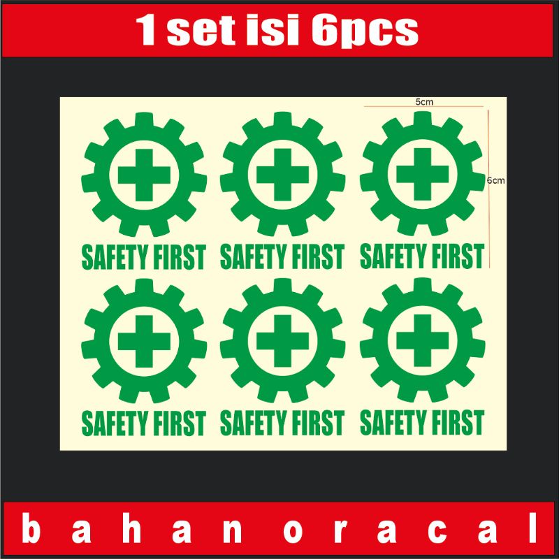 Jual Stiker K3 Safety First isi 6pcs | Shopee Indonesia