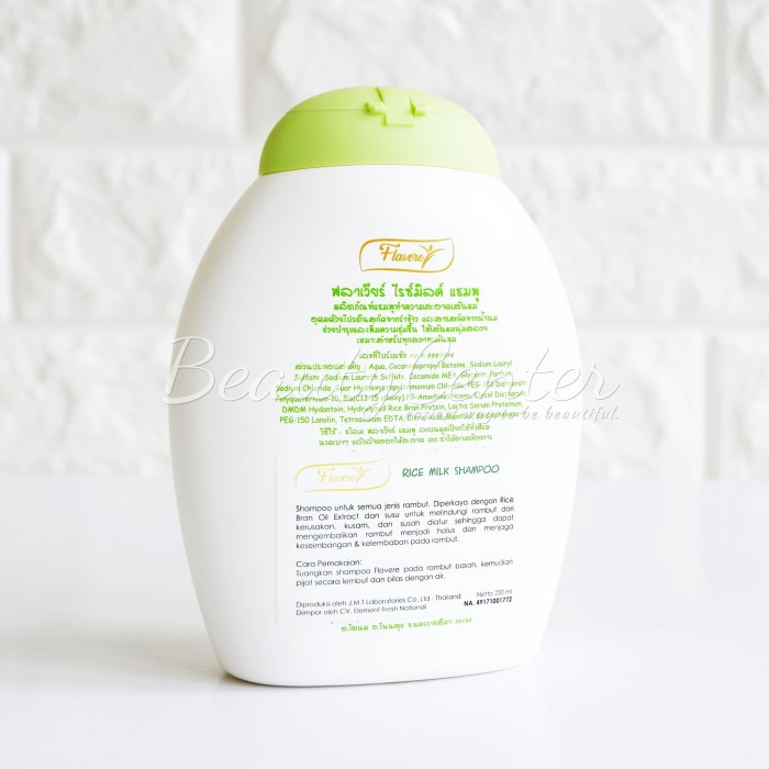 Jual FLAVERE HONEY RICE MILK SHAMPOO / SHAMPOO RAMBUT FLAVERE SUSU ...