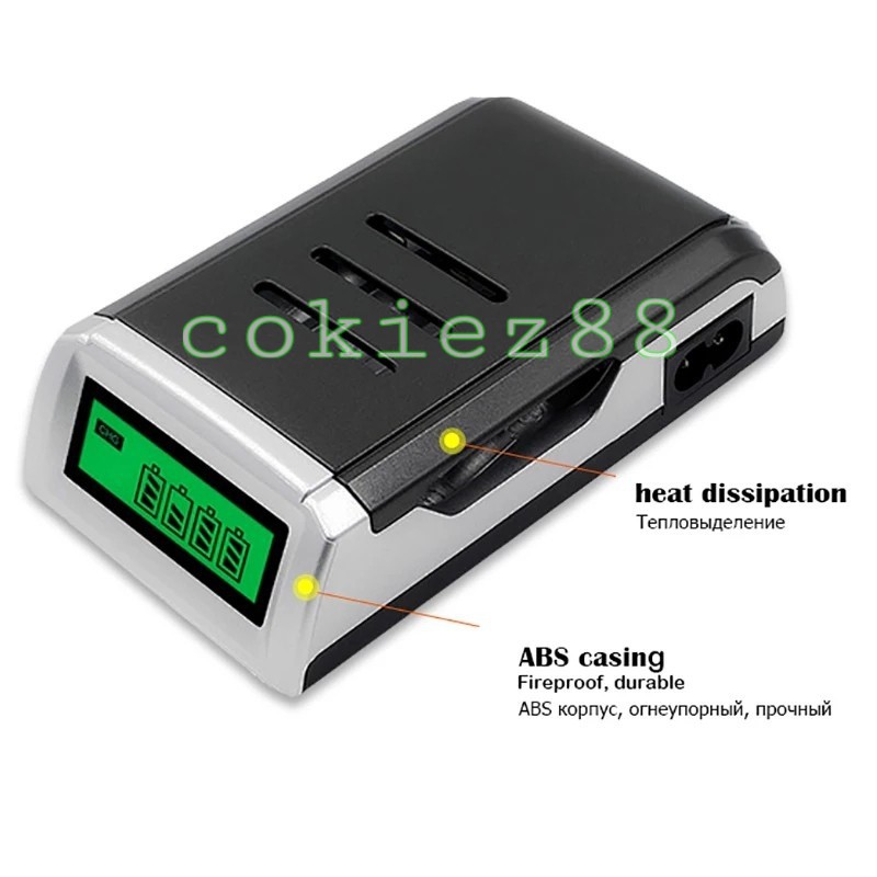 Jual Smart Intelligent Charger Baterai LCD With 4 Slots For AA/AAA NiCd ...