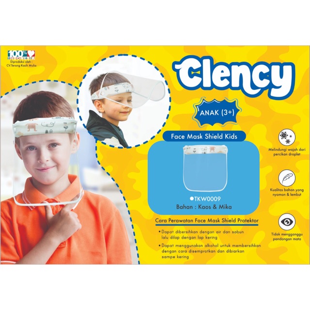 Jual NEW Clency Face Shield 3Y+ (bisa buka tutup) | Shopee Indonesia