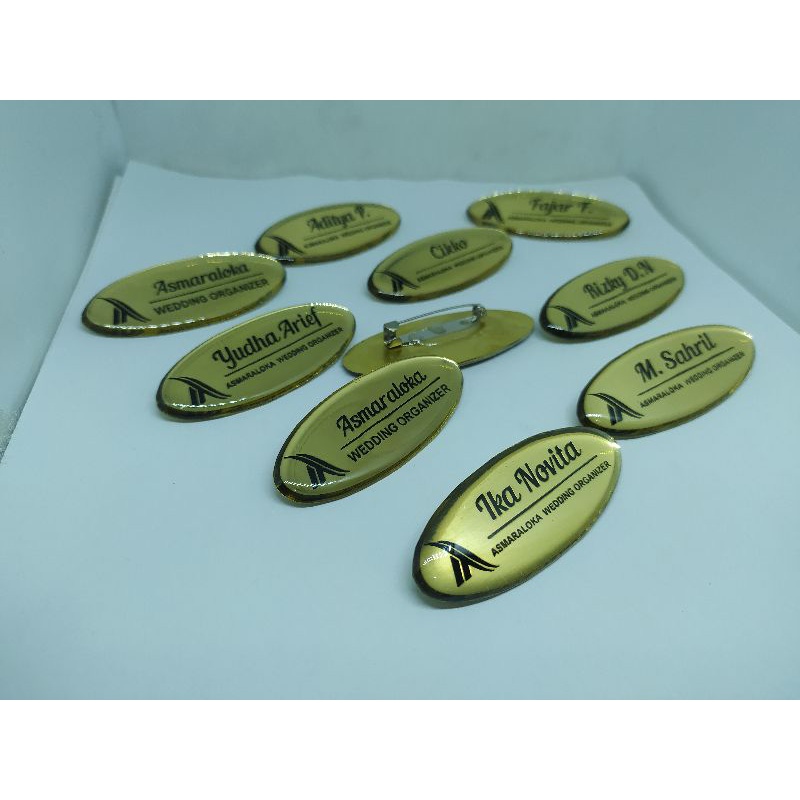 Jual NAME TAG LOGAM KUNINGAN OVAL | Shopee Indonesia