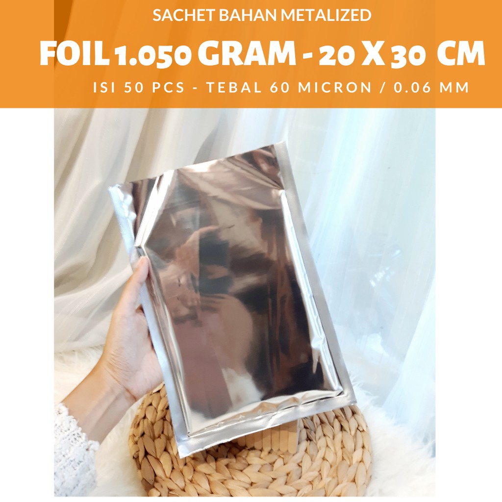 Jual Sachet Foil 1 kg,Sachet Metalized 17x25,Sachet Alumunium 1000 gram ...