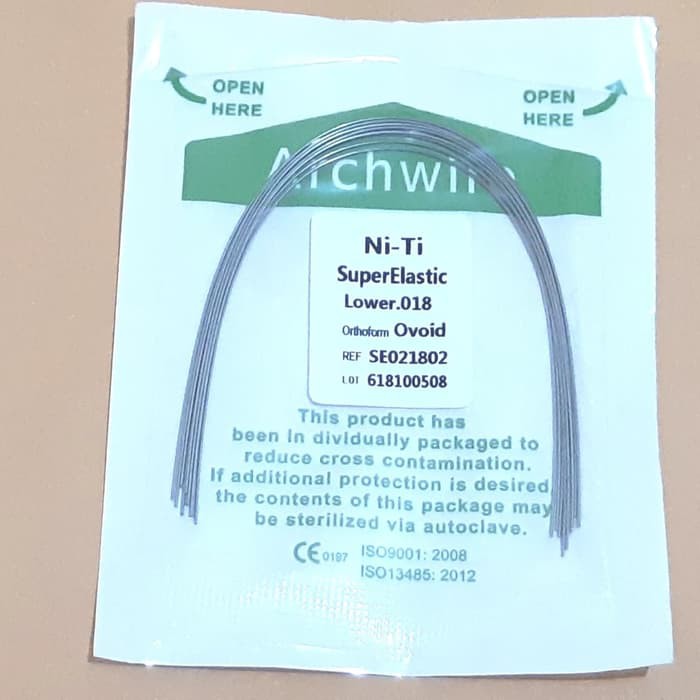 Jual Dental Kawat Behel Niti Kemasan Set Ukuran 018 Lower Bawah Ni Ti ...