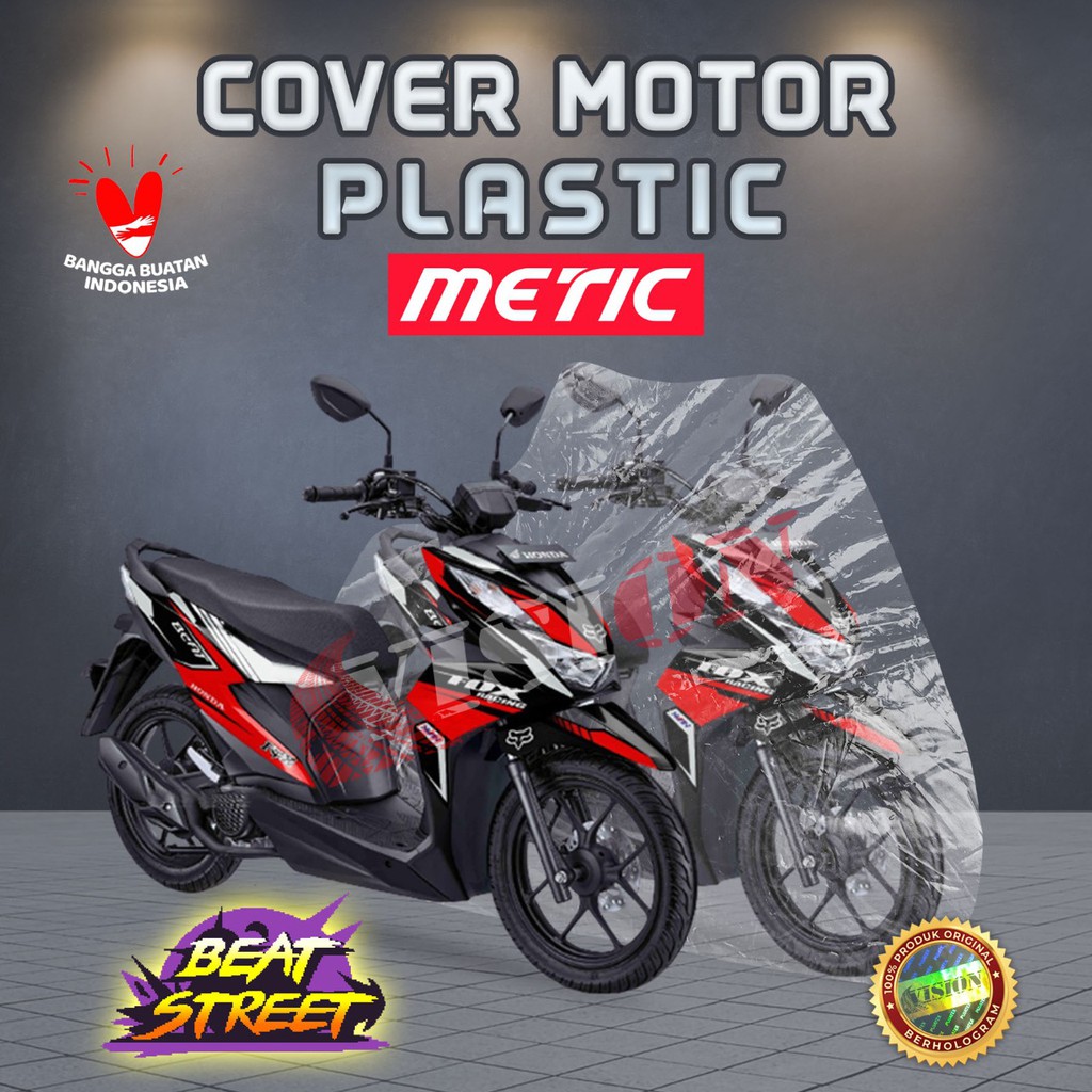 Jual Sarung Motor Plastik Transparan Cover Body Motor Honda BEAT STREET ...