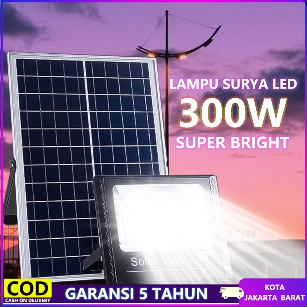 Jual lampu solar cell 300W Solar Cell lar Panel Waterproof garansi 5 ...