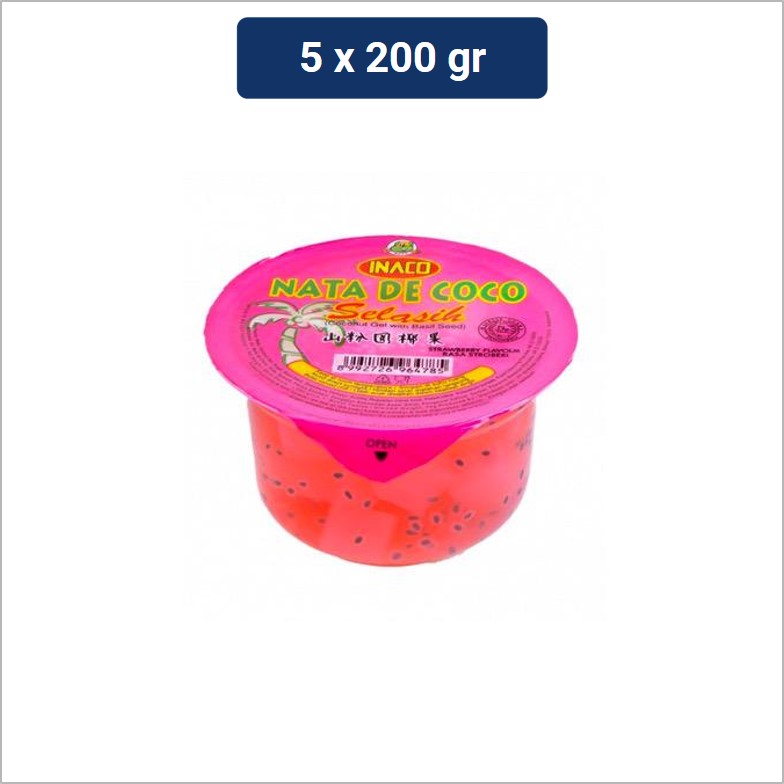 Jual Inaco Nata Decoco Cup Selasih Strawbery 5 x 200 gr | Shopee Indonesia