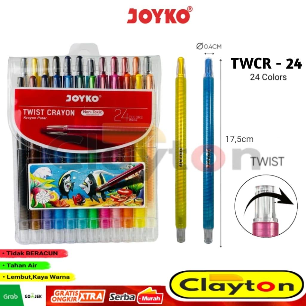 Jual Crayon Putar Joyko 12 Warna Atau 24 Warna / Twist Crayon / Krayon ...