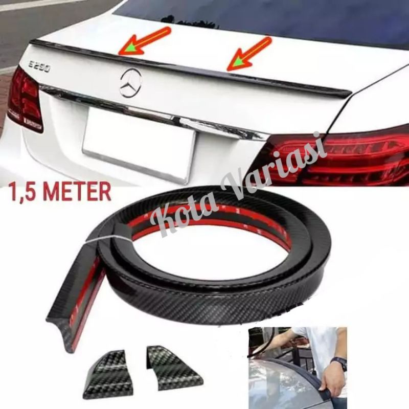 Jual Ducktail Spoiler Mobil VIOS GEN 2 CARBON Hitam Polos Universal ...