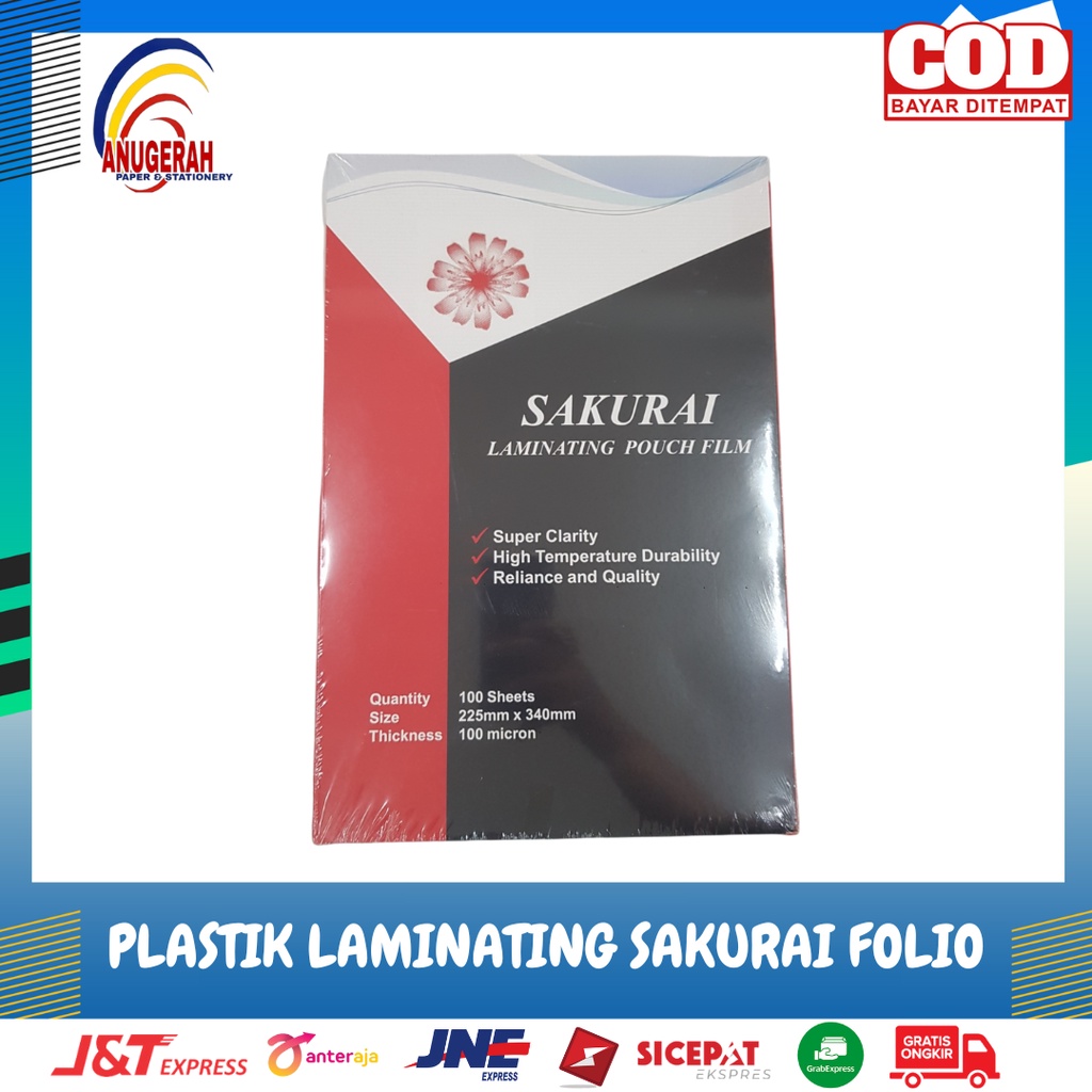 Jual PLASTIK LAMINATING FOLIO / SAKURAI / SAKURA F4 (PAK) | Shopee Indonesia