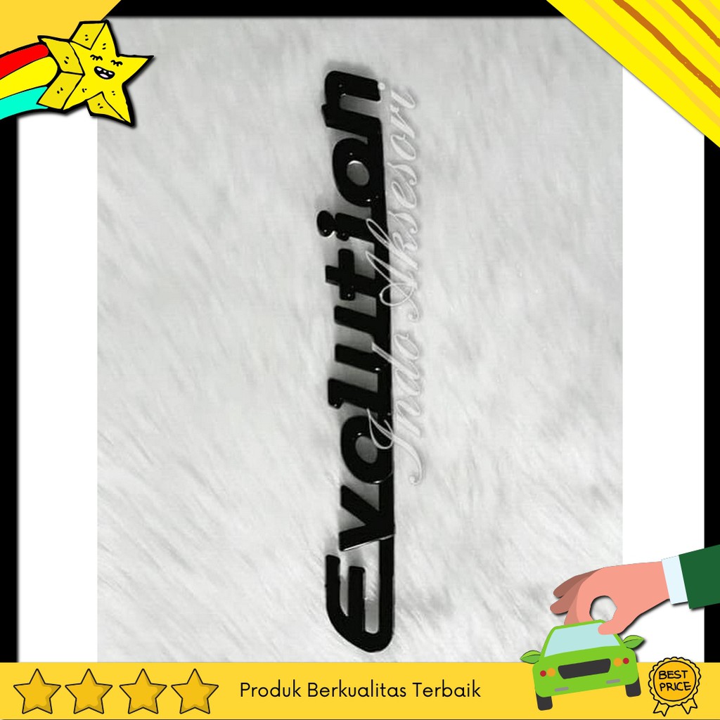 Jual Emblem Logo Evolution Hitam Variasi Emblem Logo Mobil Black ...