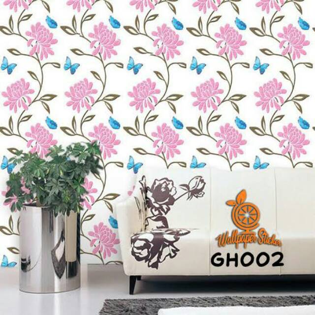 Jual Grosir murah wallpaper sticker dinding motip bunga sakura pink ...