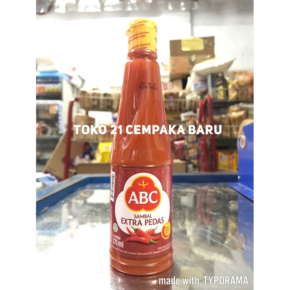 Jual ABC Sambal Extra Pedas Botol 270 ml | Saus Saos Ekstra Cabe 270ml ...