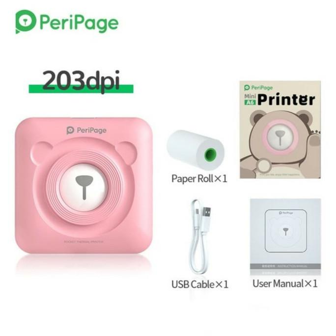 Jual Peripage A6 Mini Printer Thermal Photo Bluetooth 203 dpi 58mm Portable garasiau70 dijamin ...