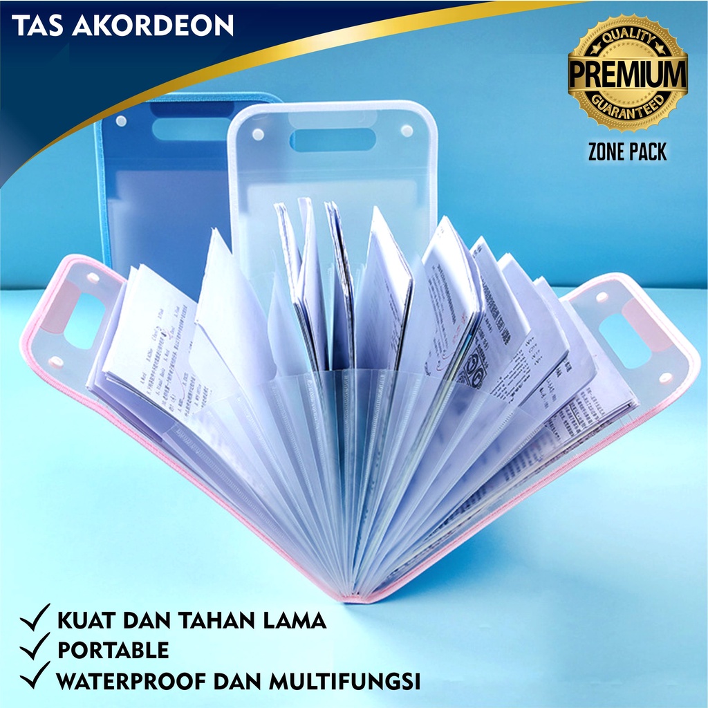 Jual Tas File Akordeon | Tas File Handle | Map File Clear Holder | Tas ...