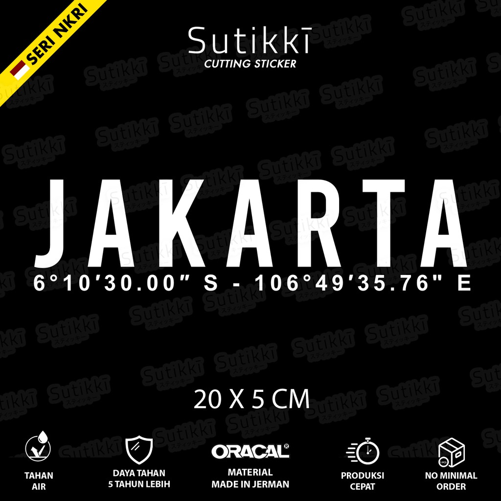 Jual Sutikki | Cutting Sticker Jakarta Kordinat Cordinate Stiker Vinyl ...