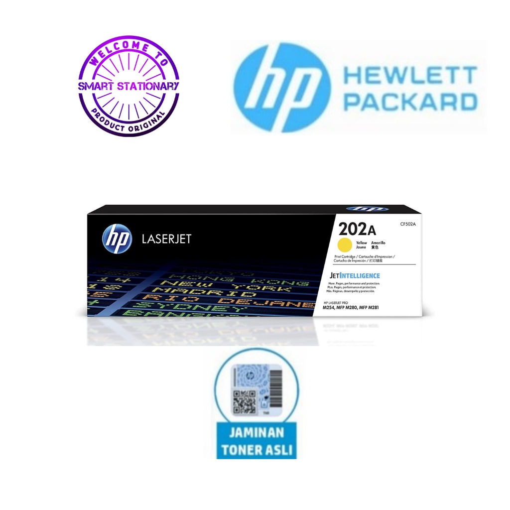 Jual HP 202A Yellow Original Laserjet Toner Ink Cartridge (CF502A ...