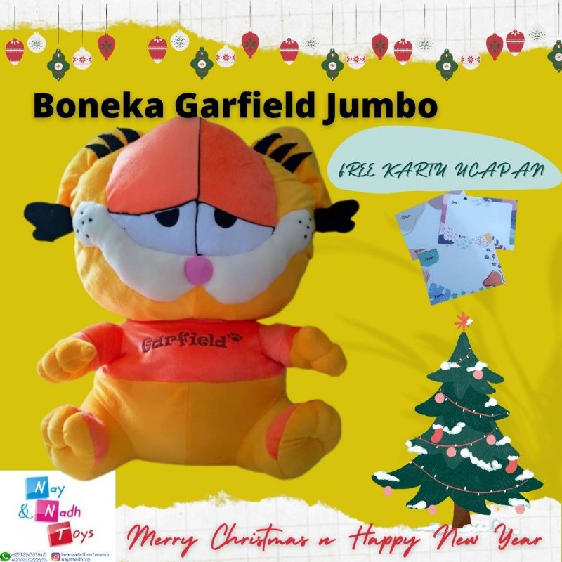 Jual Boneka Kucing Oren Garfield Jumbo SNI Boneka Cat Ekstra Besar Size ...