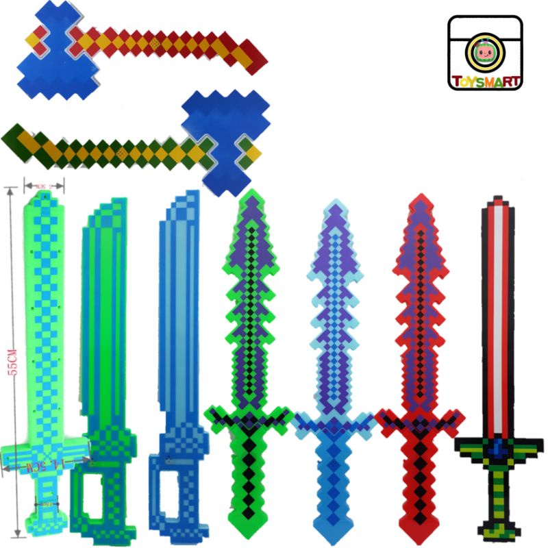Jual Mainan Minecraft Pedang Sword Axe Minecraft Led Light Sound Mainan ...