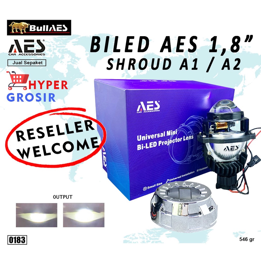 Jual Bilens LED projector lens Biled 1.8 Inchi Paketan Shroud A1 A2 Bi ...
