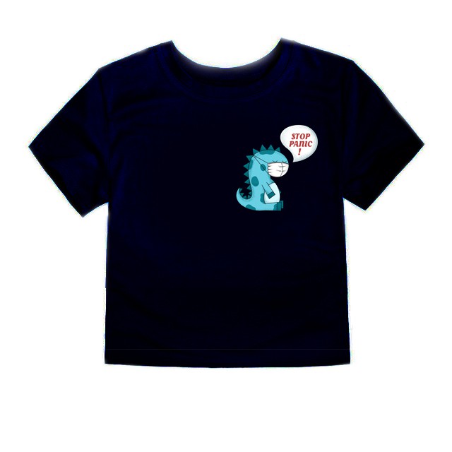 Jual LittleFresco - Kaos Anak Virus Dino Panic Hitam | Shopee Indonesia
