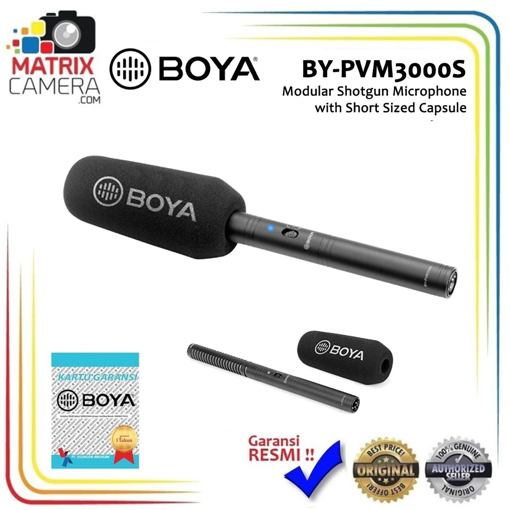 Jual BOYA BY-PVM3000S Short Size Super Cardioid Shotgun Microphone ...