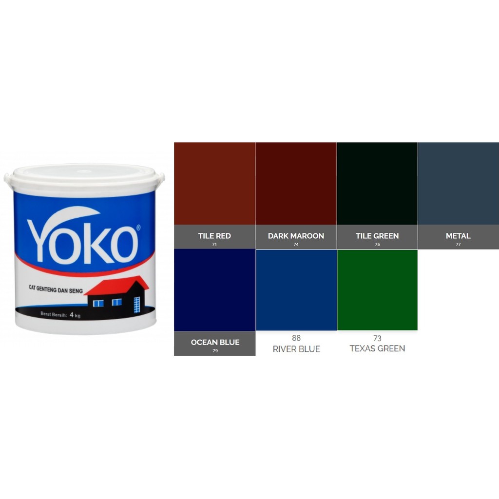 Jual Cat Genteng YOKO AVIAN 4 Kg Atap Metal Asbes Seng | Shopee Indonesia