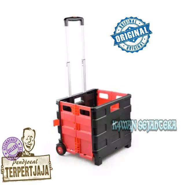 Jual Troli Barang Lipat Portabel 25 Kg Merah Kuning Biru Krisbow ...
