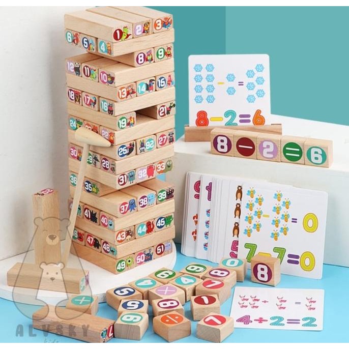 Jual JENGA / UNO STACKO KAYU / WOODEN BLOCKS STACKING | Shopee Indonesia