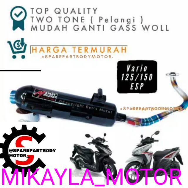 Jual KNALPOT RACING MODEL TSUGIKI VARIO 150 / HONDA VARIO 125 ESP ...