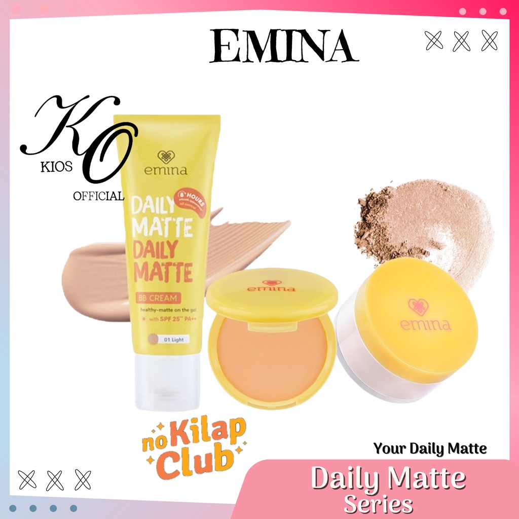 Jual Emina Daily Matte Series | BB Cream | Loose Powder | Compact ...